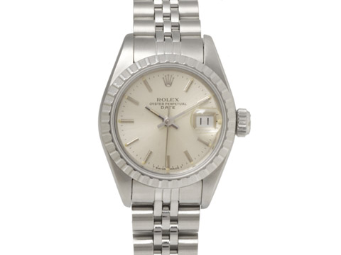 オイスターパーペチュアルデイト 69240 シルバー文字盤 レディース