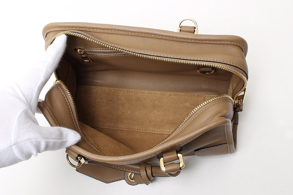 アマソナ23 2WAYハンドバッグ レザー ブラウン ゴールド金具 352.30.N71